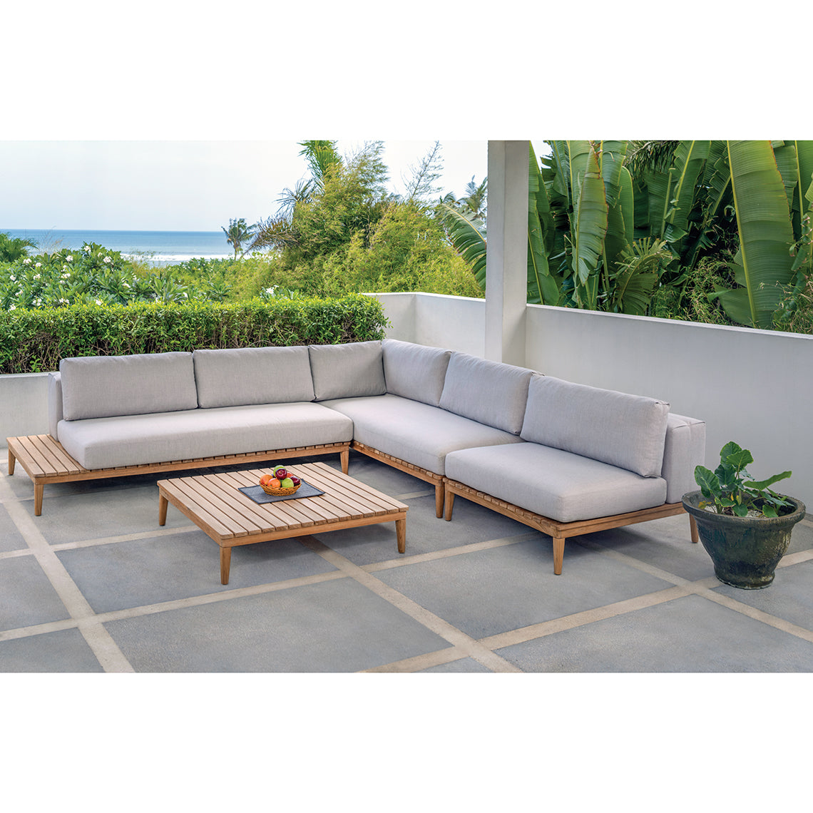 LOTUS SETTEE Module with TABLE LEDGE (right) – Kingsley Bate Outdoor ...